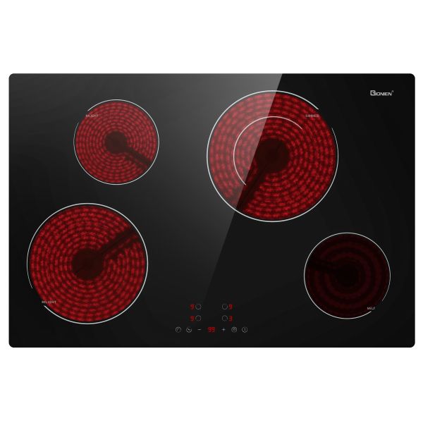Quality 30 Inch Electric Cooktop 220-240V Built-In Ceramic Cooktop Stove Top 4 Burners 6900W for sale