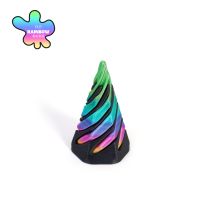 Quality PLA 3D Printed Vortex Thread Illusion Pass Through Pyramid Fidget Toy for Kids for sale
