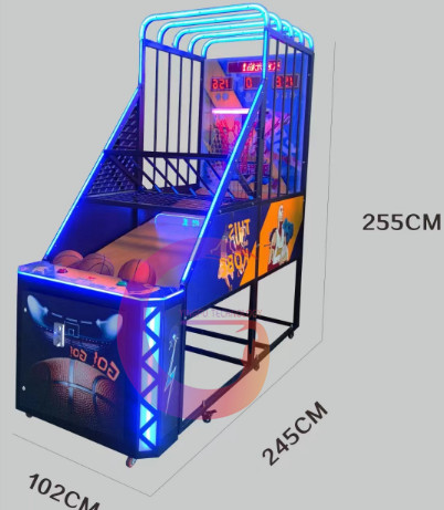Quality Customized Full Size Kids Coin Operated Basketball Game Electronic Basketball Arcade Machine for sale