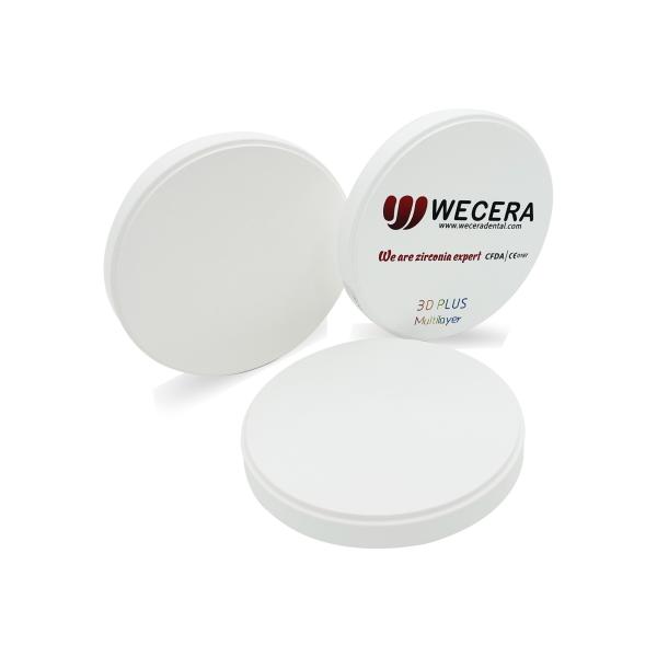 Quality 16 Vita Colors 3 Bleach Colors 3D Multilayer Zirconium Disk 10mm-25mm Thickness for sale