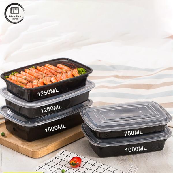 Quality Microwavable PP Disposable Plastic Bento Box With Lids Clea Multi-Size 500ml To for sale