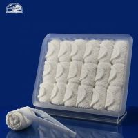 Quality Cheap Custom small roll cotton disposable airline hand towel With Logo for sale