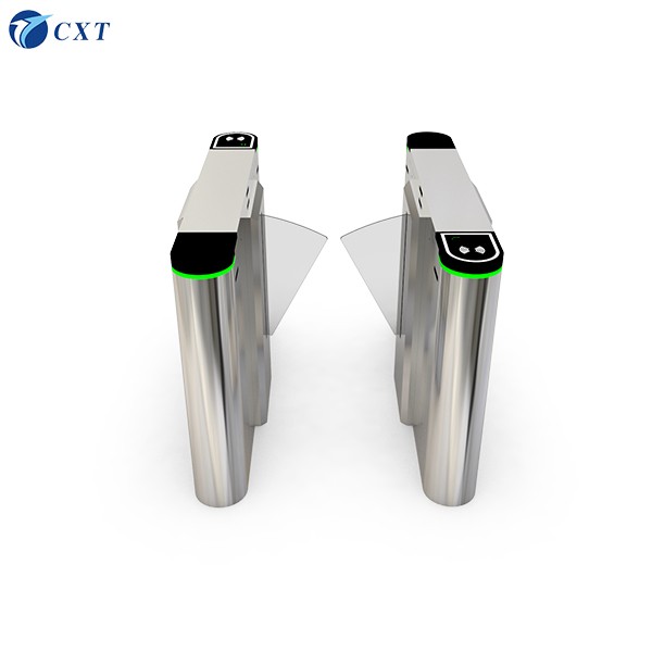 Quality 2.2mm Thick Steel Flap Barrier Gate with 1400*320*1000mm Sliding Turnstile Size and 400mm Arm Width for sale