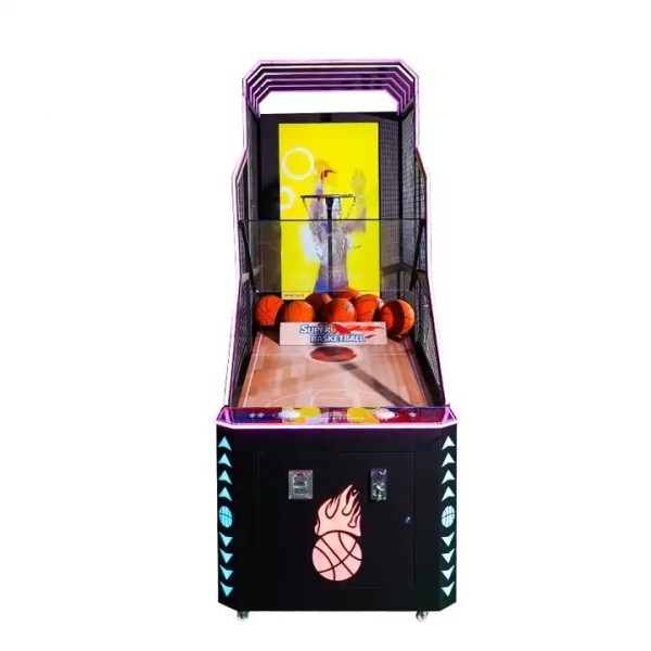Quality Kid Indoor Arcade Pinball Basketball Machine Shooting Game US Plug Led Display for sale