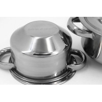 Quality Stainless Steel Non Stick Pots And Pans Set , Ss410 # Kitchen Pan Set Easy for sale
