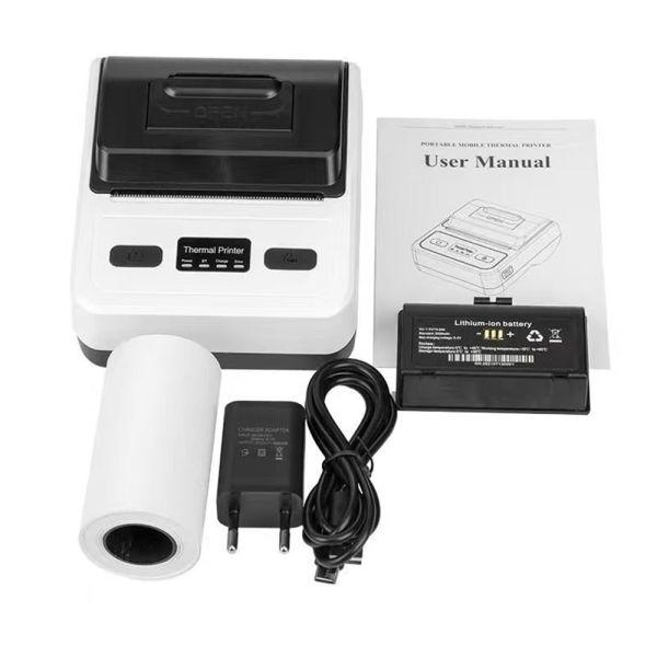 Quality 80mm High-Speed Mini Bluetooth Printer Wireless Thermal Receipt Printer for Small Businesses, Android-Supported & Space-Saving Portable Design for sale