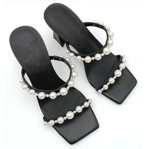 Quality Customized Womens Mule Heels With Durable Rubber Sole for sale
