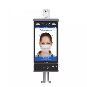 Quality Infrared Sensor Temperature Scanner Kiosk Time Attendance Face Recognition for sale
