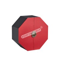 Quality Premium Octago Cosmetic Doule Open Box Metal Logo EVA Insert For Luxury Gift Box for sale