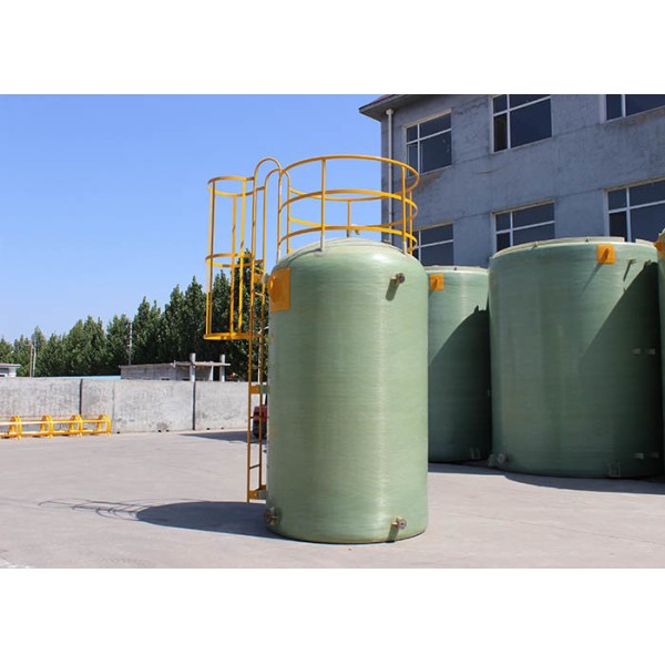Quality Water Pretreatment FRP Chemical Tank Cylindrical 3600mm*5210mm for sale