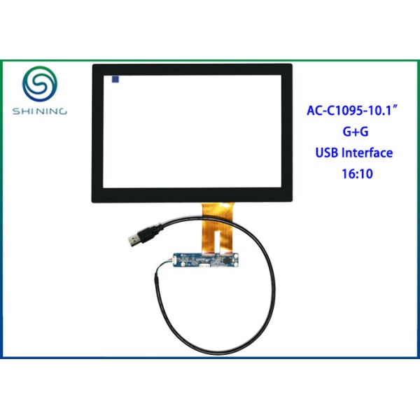 Quality 10.1 Inch Industrial Touch Screen Capacitive ITO Cover Glass ILITEK2302 IC for sale