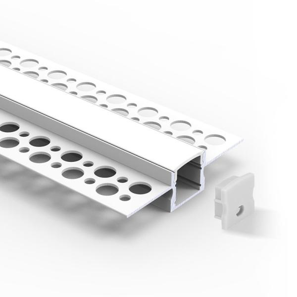 Quality ROHS LED Plasterboard Profile Extrusion Housing For Ceiling Lighting for sale