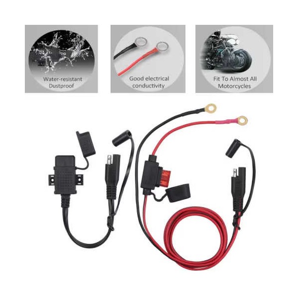 Quality SAE 10W Motorcycle USB Charger Waterproof Dustproof Extendable Cable Power for sale