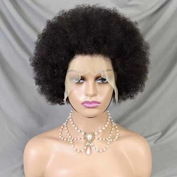 Quality 13x4 Full Lace Frontal Human Hair Bob Wigs Afro Kinky Bulk Curly Natural Human Hair for sale