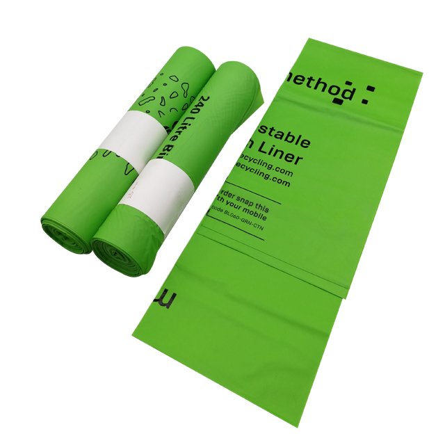 en13432 corn starch based wholesale biodegradable 100% compostable bags on roll