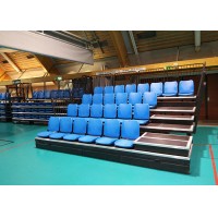 Quality Telescopic Portable Aluminum Bleachers Anti Slip Polymer HDPE Seats for sale