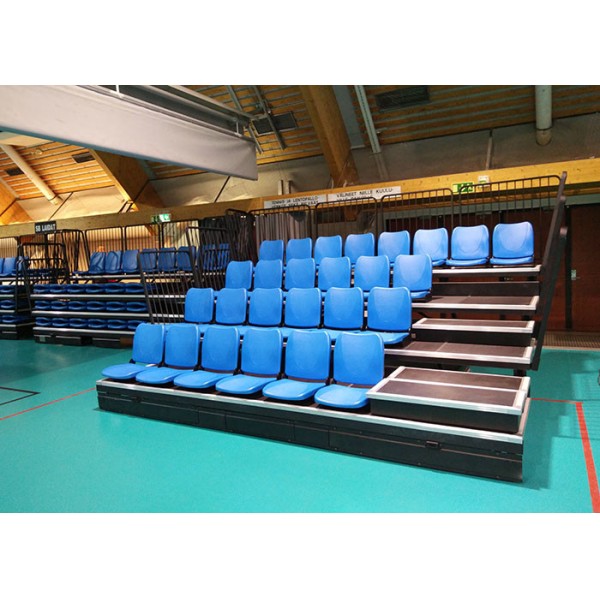 Quality Telescopic Portable Aluminum Bleachers Anti Slip Polymer HDPE Seats for sale