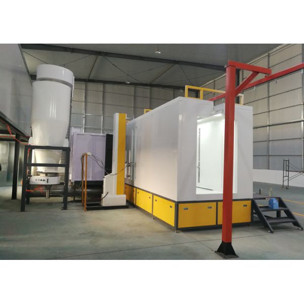 Quality Automatic Recycling PP Large Powder Coating Booth High Efficient for sale