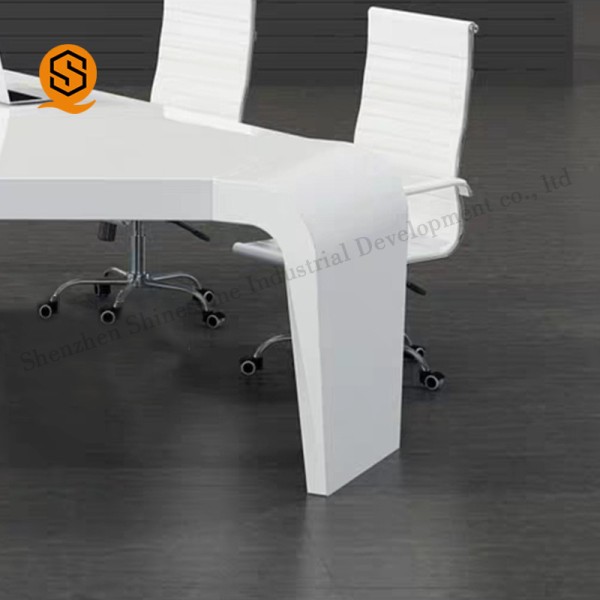 Quality Triangle Shape Solid Surface Conference Table Fire Resistant for sale
