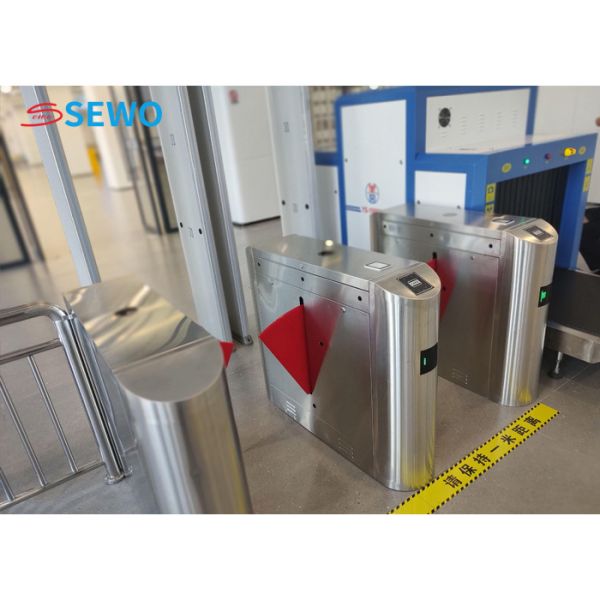 Quality Security Flap Barrier Gate Turnstile For Subway Station Pedestrian Access for sale