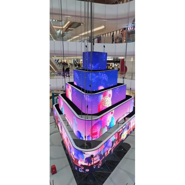 Quality P4 P2 Thin Flexible Led Screen 128*256MM For Office Building for sale