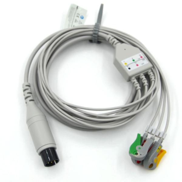 Quality Compatible AAMI Compatible 3 Lead ECG Cable IEC Grabber For Medical Accessories for sale