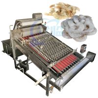 Quality Shrimp processing factory automatic fresh shrimp peeling machine without damage shrimp shell peeling and peeling machine for sale