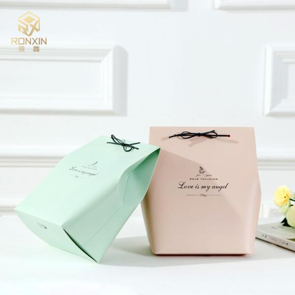 Quality Coated Paper Colorful Foldable Gift Boxes With Ribbon Small Size for sale