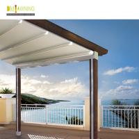 Quality Aluminum Pergola Awning Kits Motorized Retractable Roof Polyester Acrylic for sale