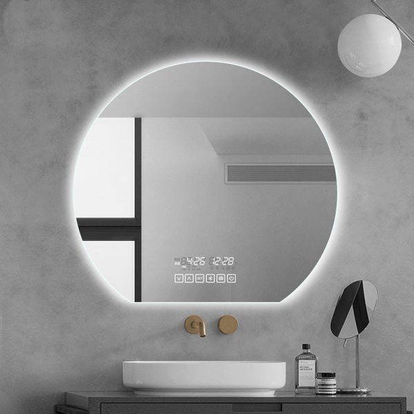 Quality Customized LED Arched Bathroom Mirror Smart Touch Screen Vanity Mirror Anti Fog for sale