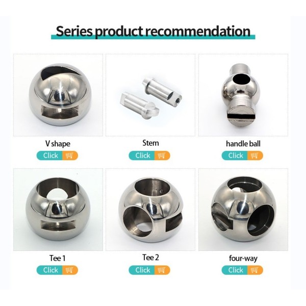 Quality DN25 Stainless Steel 316L Floating Straight Through Valve Ball with Customized OEM Support and Mirror Polished Surface for sale
