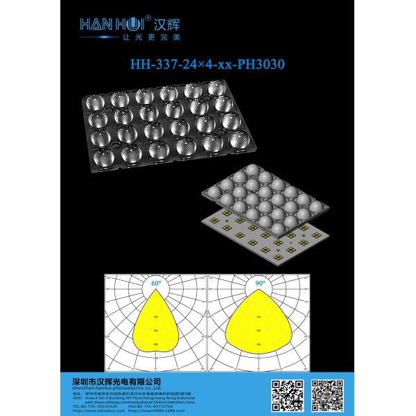 Quality Flood Light Lens 96pcs 3030 Chips 60° 90° PC PMMA 92% Transmittance for sale