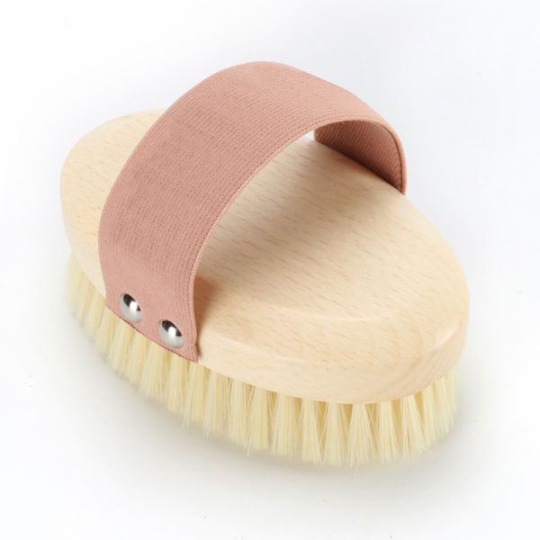 Quality Customized Dry Massage Brush Synthetic Fiber Nylon Mixed Bristle Body Brush for sale