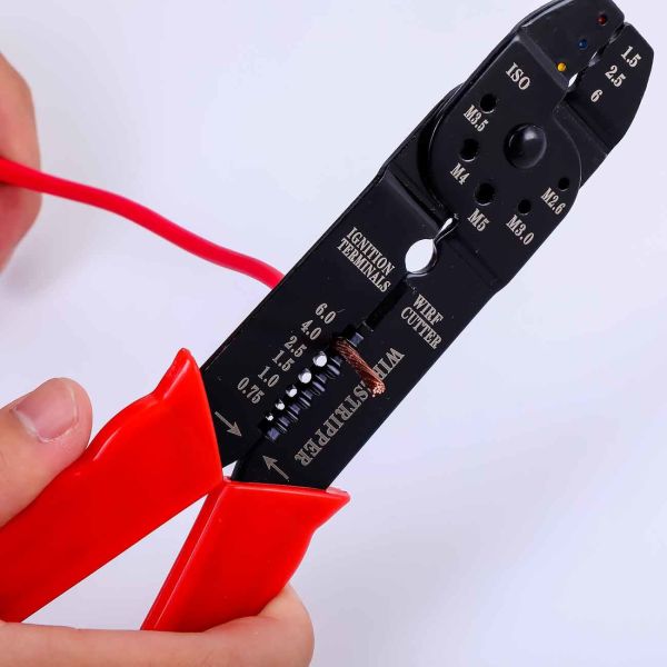 Quality 65Mn HRC52 Stranded Cable Wire Stripping Plier Cutter Crimper 215mm for sale