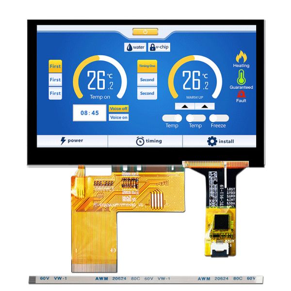 Quality 800x480 4.3 Inch TFT LCD Display Module Capacitive Touch Screen for sale