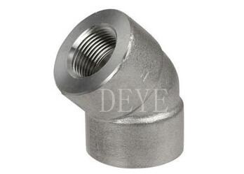 Quality 45deg Elbow High Pressure Pipe Fittings With Threaded NPT 2000lbs 3000lbs for sale