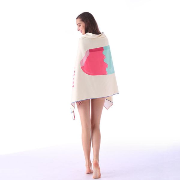Quality Easy Cleaning Microfiber Suede Beach Towel Fast Dry Custom Moisture Proof for sale