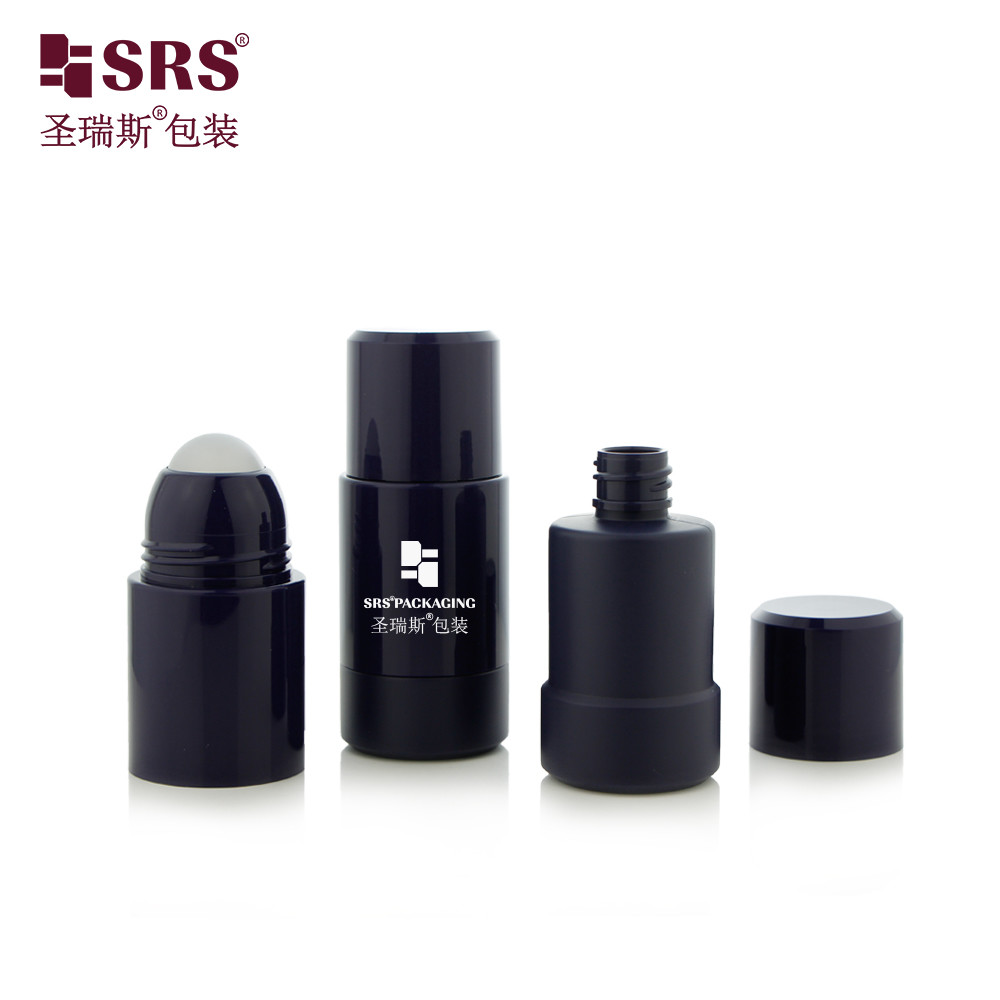 Quality RPPE 50ml 75ml Injection Dark Blue Glossy PP PCR Eco Friendly Plastic Roll On for sale