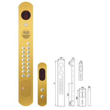 Quality Titanium Gold Lift Cop Panel Any Optional Button With Box Side Opening for sale