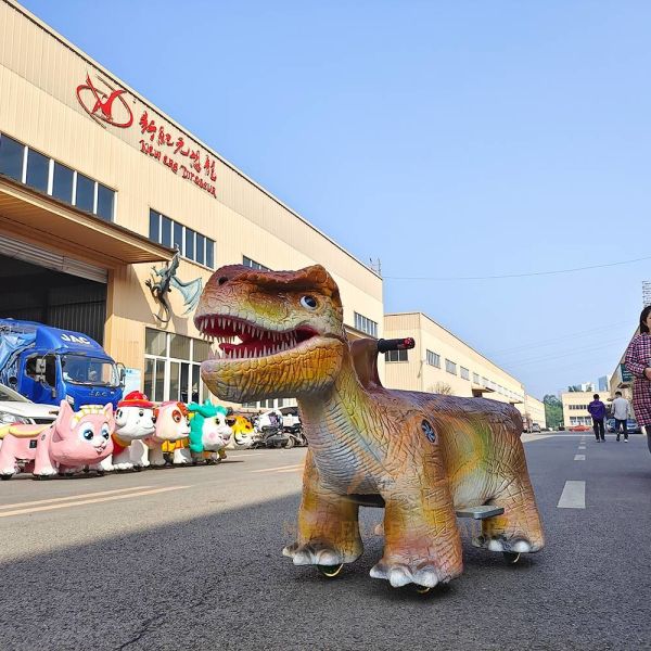 Quality 350W Large Electronic Dinosaur Ride On Amusement Walking Dinosaur With Remote for sale