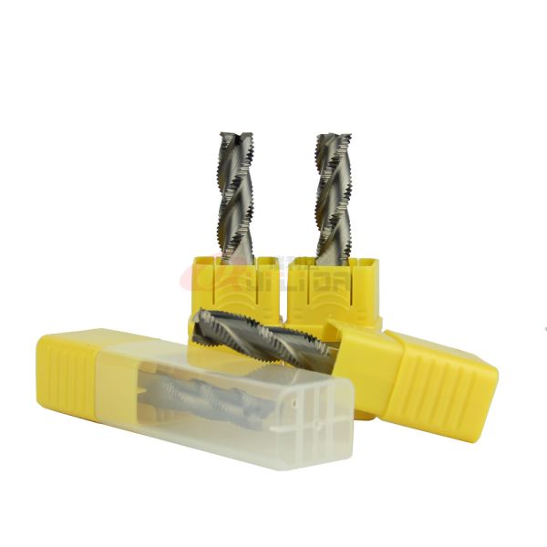 Quality HRC50 3 Flute Tungsten Solid Carbide Roughing End Mills For Wood Router Bit for sale