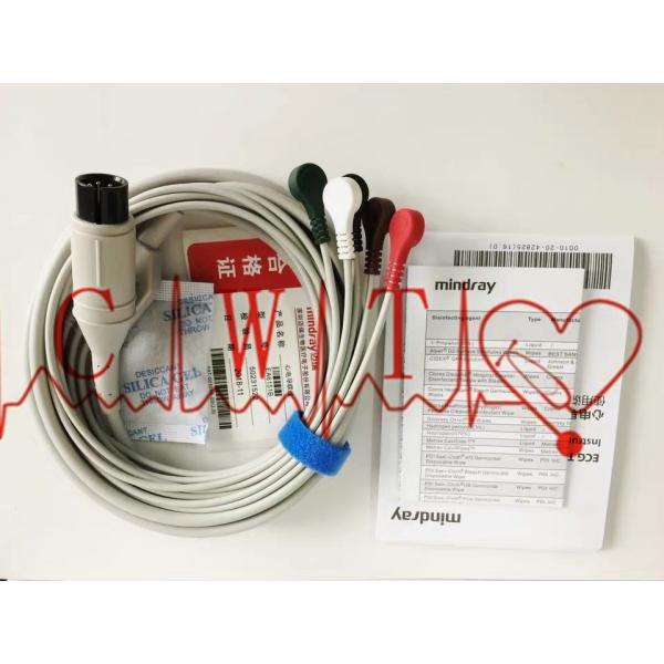 Quality 6 Pin 5 / Lead Ecg Lead Wires , EA6151B Button Type Defibrillator Accessories for sale