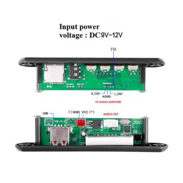 Quality MP3 WMA Bluetooth Fm Radio Module Audio Decod 5.0 with Remote Control for sale