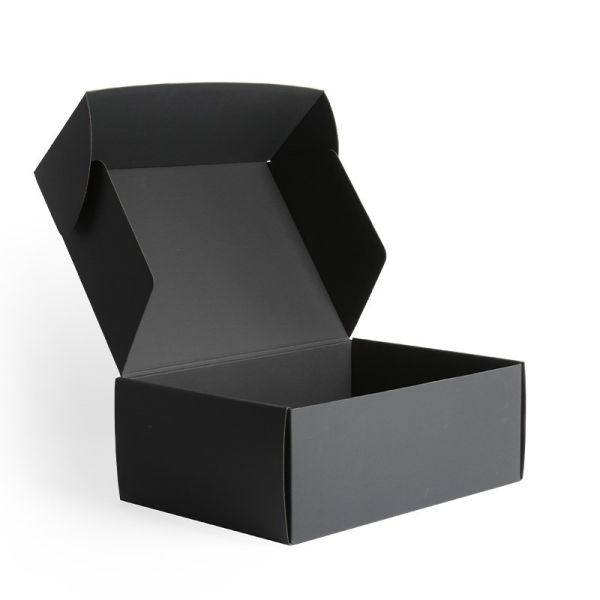 Quality Luxury Cardboard Boxes Black Corrugated Shipping Boxes Packing For Small for sale