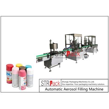 Quality 5m3/Min 560ml Spray Paint Aerosol Filling Machine 3600cans/H for sale