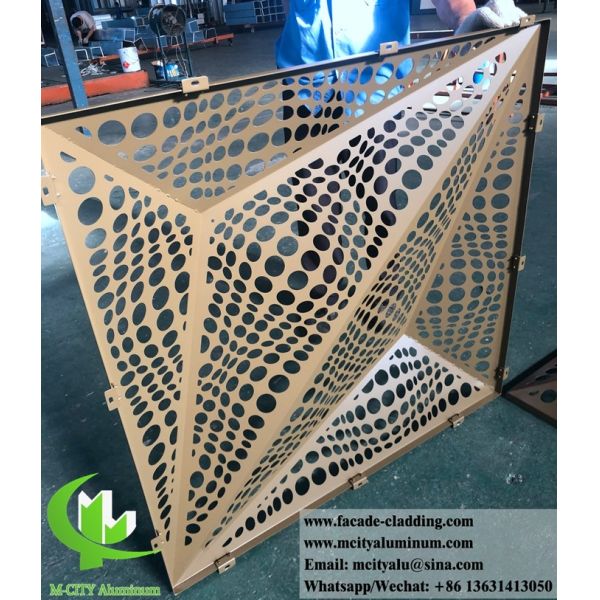 Quality 3mm Powder Coated Customizable Patterns Perforated Aluminum Sheet for Facade for sale