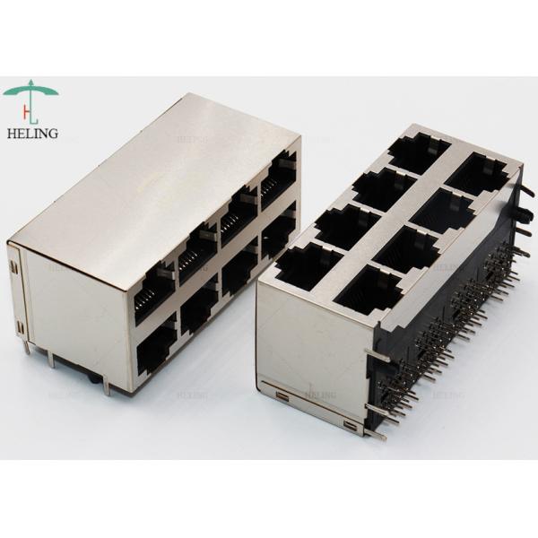 Quality 90 Degree Multiple Port RJ45 Female Jack MJ5988-B024-HRH1 1.5A 125VAC for sale