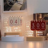 Quality Customize Wooden Table Lamp Base Acrylic Reminder card decoration memo for sale