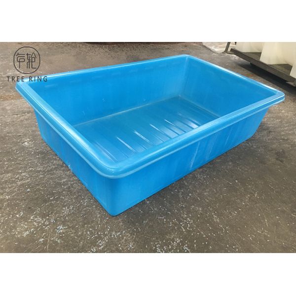 Quality Open Top Blue Rectangular Large Plastic Pond Tubs For Hydroponic Growing100 for sale