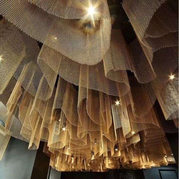 Quality Corrosion Resistant Stylish Metal Coil Drapery With Rails / Other Fittings for sale